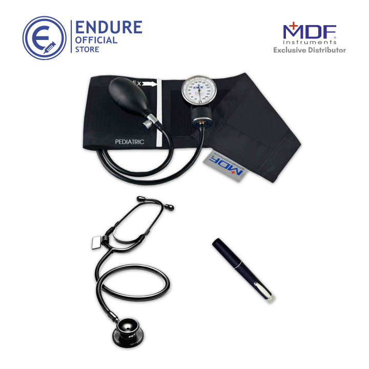 MDF Pediatric Sphygmomanometer (Black) Bundle with Pediatric ...