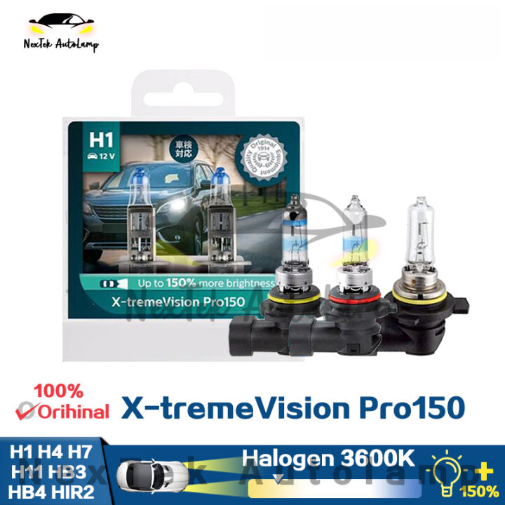 For Philips X-treme Vision Pro150 H1 H4 H7 H11 HB3 HB4 HIR2 3400K +150% Brighter Yellow Light ...