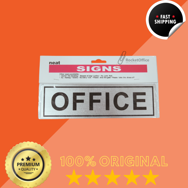 OFFICE SIGN - Aluminum Metal Plate w/ Adhesive Sticker Signage | Lazada PH