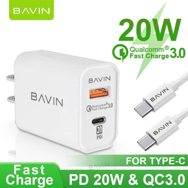 Original Bavin Pc350 20W PD type c to type c + port potable 3.0 Fast ...