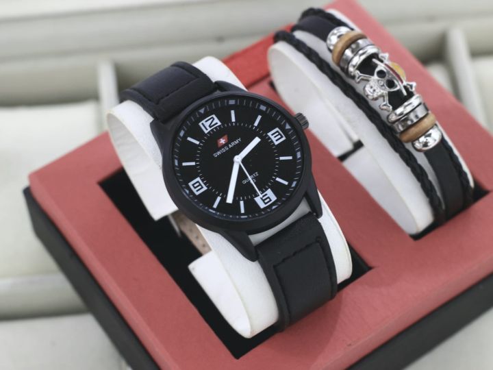 Jam Tangan Pria\Wanita Desain Simpel Strapnya Kulit Premium Nyamaan ...