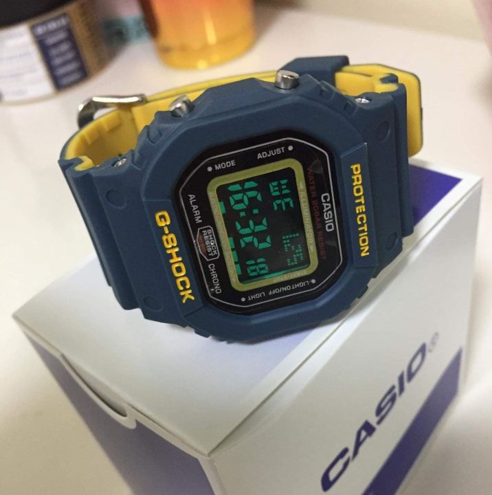 นาฬิกา CASIO ยักษ์เล็ก ทูโทนสีกลมเหลือง ใส่ได้ทุกวัย ตั้งเวลาให้พร้อม ...
