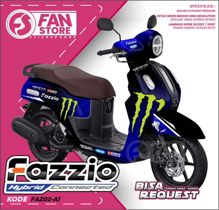 Decal Yamaha Fazzio Fullbody Sticker Decal Fazzio - Decal Full Body ...