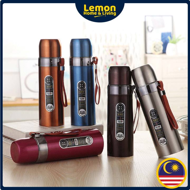 🍋 READY STOCK LEMON 🍋 600ML Bullet Flask Bullet Vacuum Thermal Bottle ...