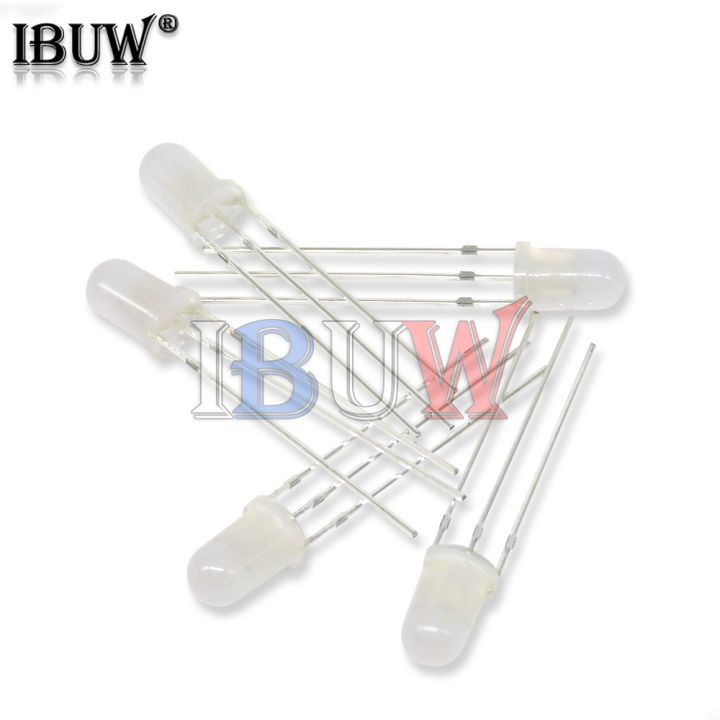 100PCS LED 3MM 5MM Round Diffused Red & Green two Color Common Anode ...