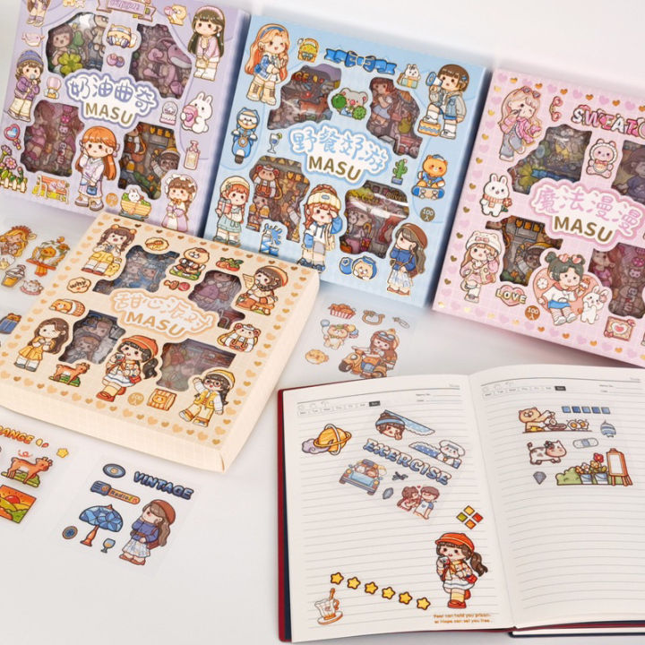 (SERI TERBAIK MASU) STICKER ANAK AESTHETIC MOTIF TERLARIS KARTUN KOREA ...