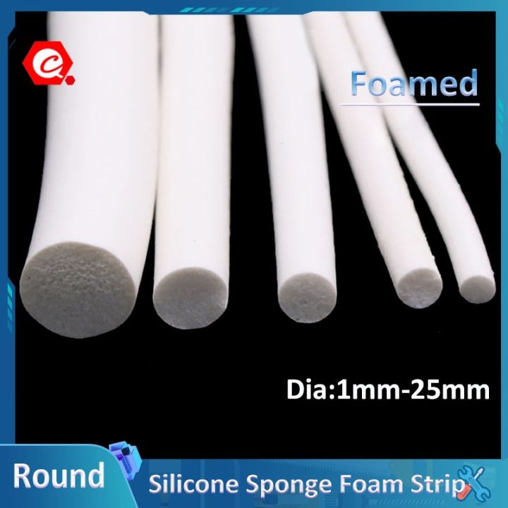 1-5M Silicone Rubber Sponge Strip Round White Foamed Backer Rod Seal ...