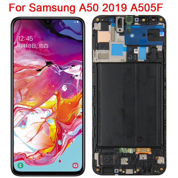 AMOLED For Samsung Galaxy A50 2019 LCD With Frame 6.4" SM-A505F A505F ...