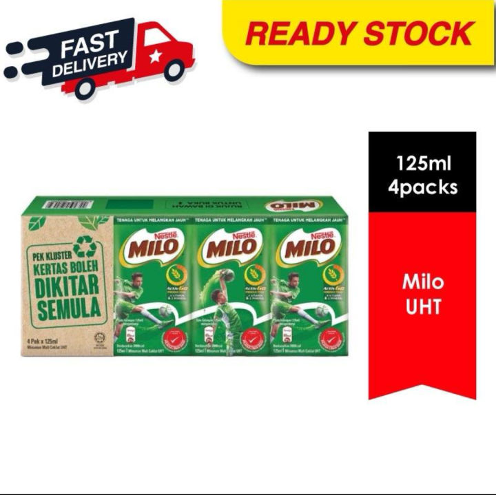 Milo UHT Milk (125mlx4) Chocolate Malt Drink | Lazada