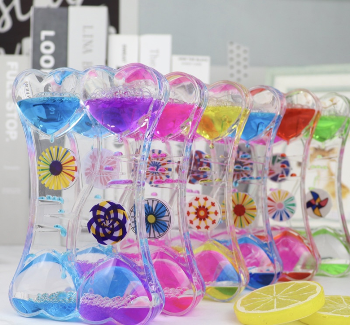 Monstermarketing Double Heart Floating Liquid Motion Bubble Drip Oil ...