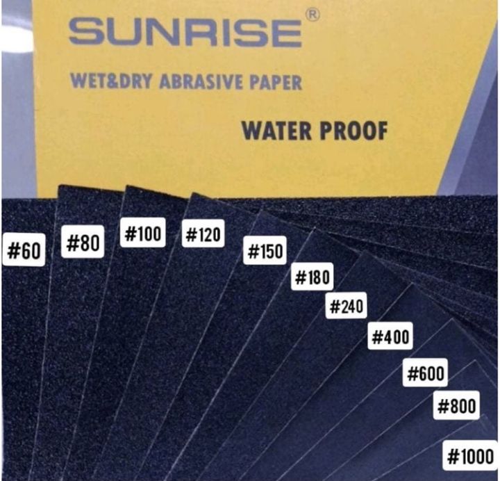 SUNRISE WET&DRY ABRASIVE PAPER/LIHA/SAND PAPER per PIECE Water Proof ...