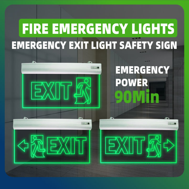 Fire escape sign LED emergency light FIRE EXIT emergency light acrylic ...