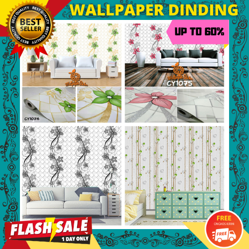 COD-PAKET Wallpaper 5ROLL Stiker Dinding Motif Dan Karakter Premium Quality MOTIF CY1082 CY1074 ...