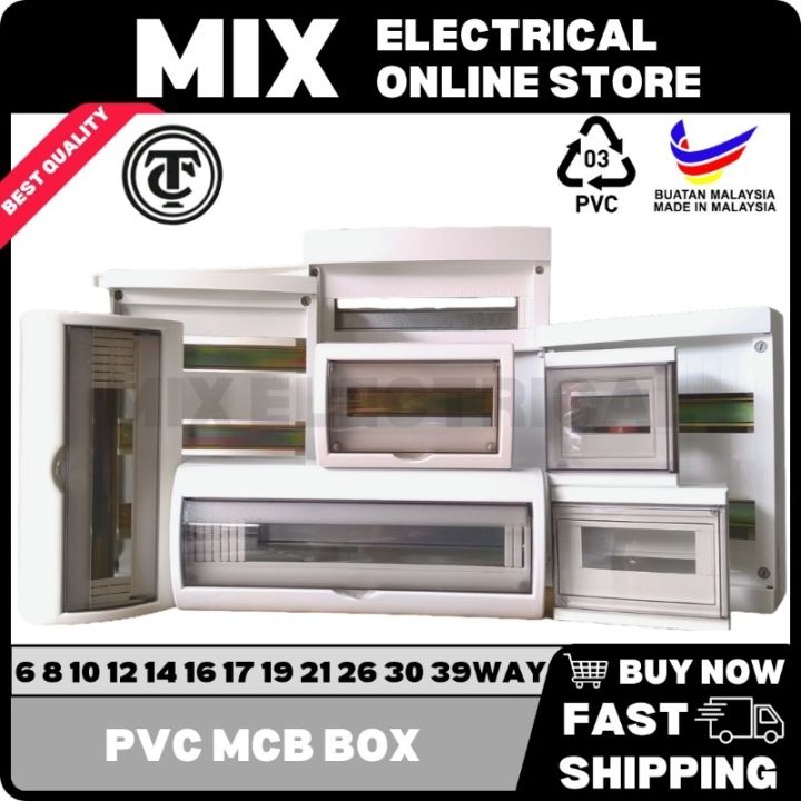 TC Surface PVC MCB DB BOX / 6 Way to 39 Way Consumer Unit / Consumer ...