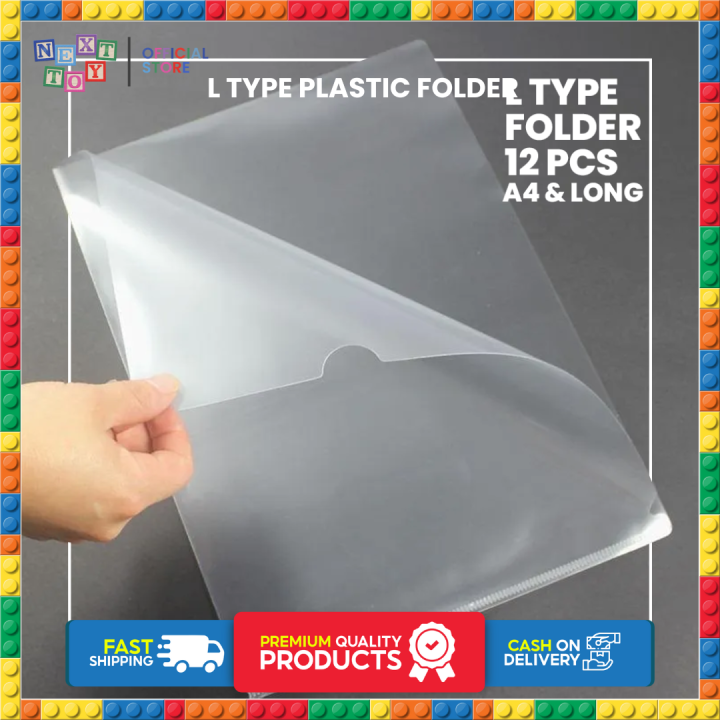 NextToy | L TYPE Plastic Folder 12pcs per Pack A4, Long | Lazada PH