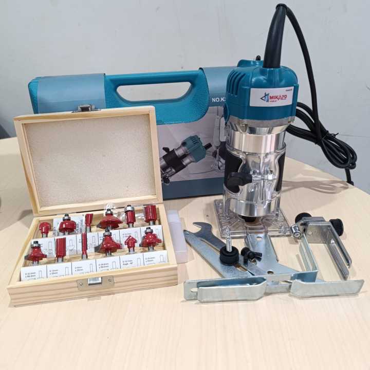 PAKET Mesin Profil + Mata Profil Set 12Pcs Low Watt 350W Mesin Router ...