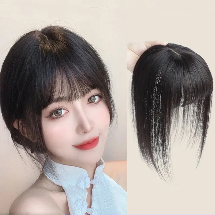 BAIXL 假发 Seamless Head Top Replacement Hair Extensions Fringe Women ...