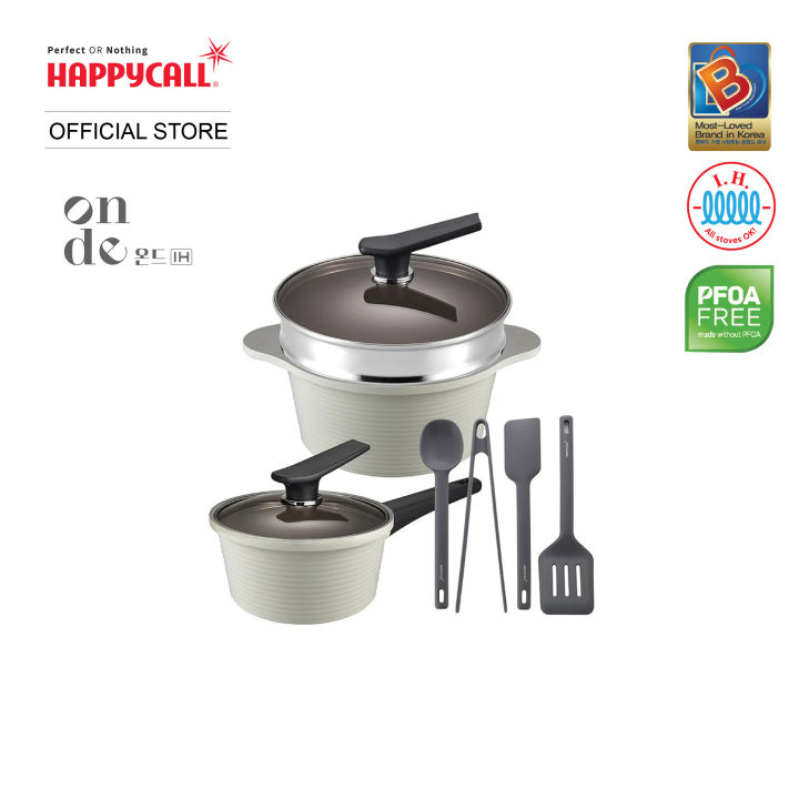Happycall Onde I.H. 7-pc "Hi-pure Ceramic" Cookware & Tools Set - 4900 ...