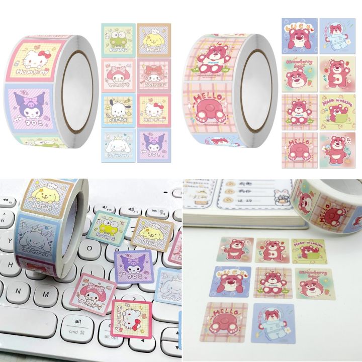 500pcs 1Inch Sanrio Creative Hand Account Decoration Stickers Rolls ...