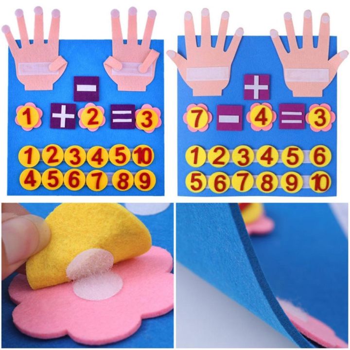 Kid Education Toys Felt Finger Number Math Counting Addition ...