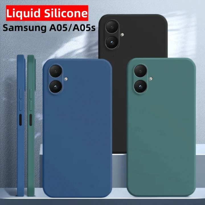 For Samsung Galaxy A05 A 05 A05s A04 A04s A03 A03s Square Liquid Silicone TPU Soft Phone Case ...