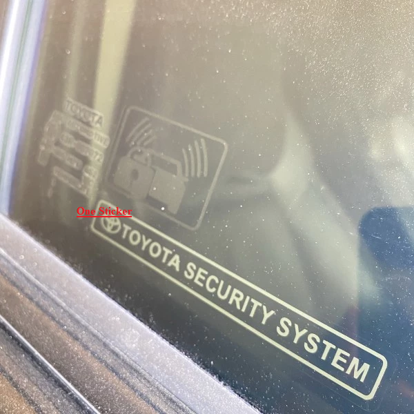 Ready Cutting Sticker Kaca Mobil Stiker Toyota Security System | Lazada ...