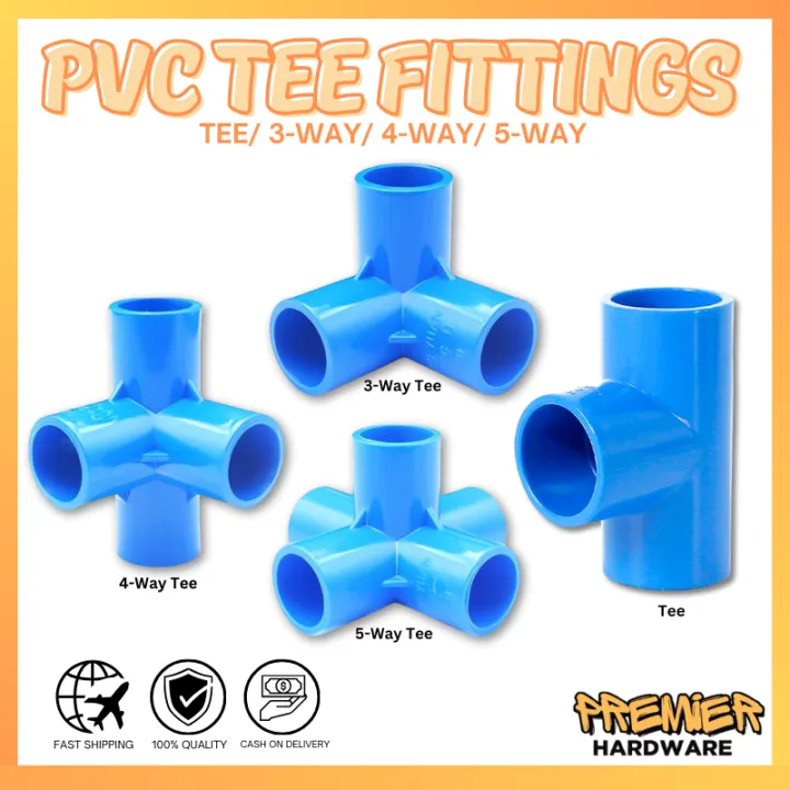 PVC Blue Fittings 1/2 3/4 1 inch Pipe Fitting for Plumbing Premier ...