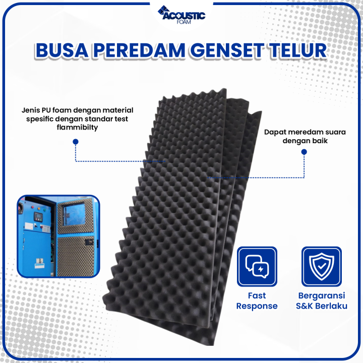 Busa Peredam Suara Genset Busa Telur Egg Foam Tebal Untuk Soundproof ...