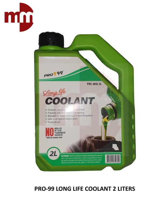 PRO-99 LONG LIFE COOLANT GREEN 2 LITERS READY TO USE | Lazada PH