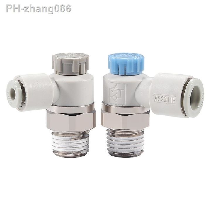 SMC Type Flow Control Valve Self-lock Speed Controller AS1201F-M5-04A Pnuemaitc PU Air Hose ...