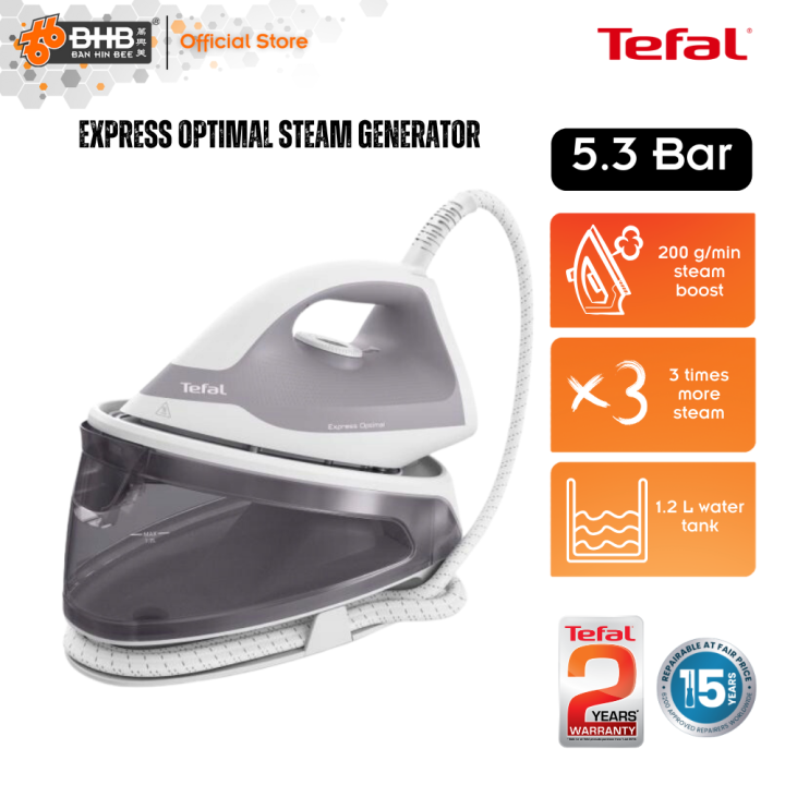 Tefal Express Optimal Steam Generator Iron SV4111 Easy Gliding Anti ...