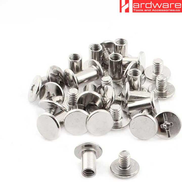 Flat Head Chicago Screw Back Rivets Book Binding Screw Connecting Screw ...
