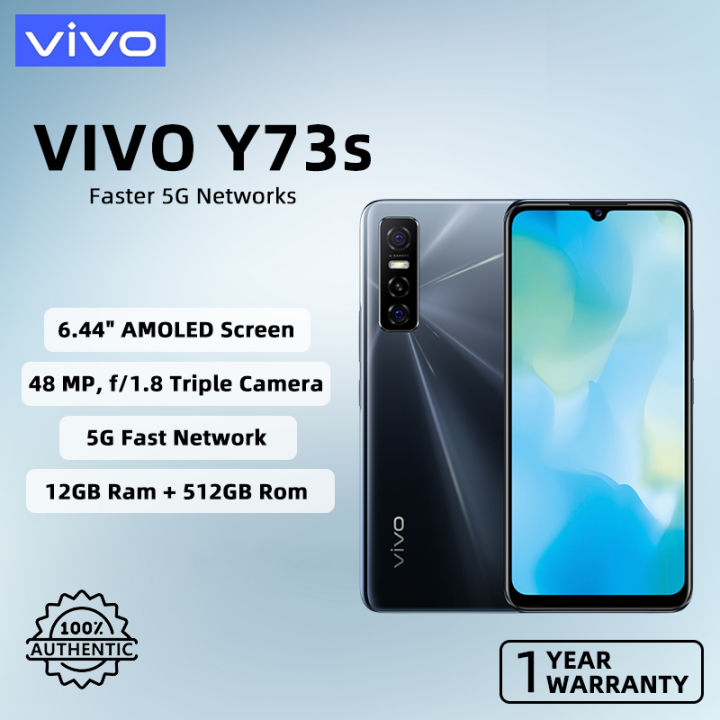 VIVO Y73s 5G Smartphone 100% Brand New Original 12+512GB Android Mobile Phone 6.44" 90Hz 4K ...
