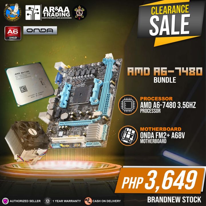 ️ Bundle AMD A6-7480 3.5ghz Processor & Onda FM2+ A68V Board | Lazada PH
