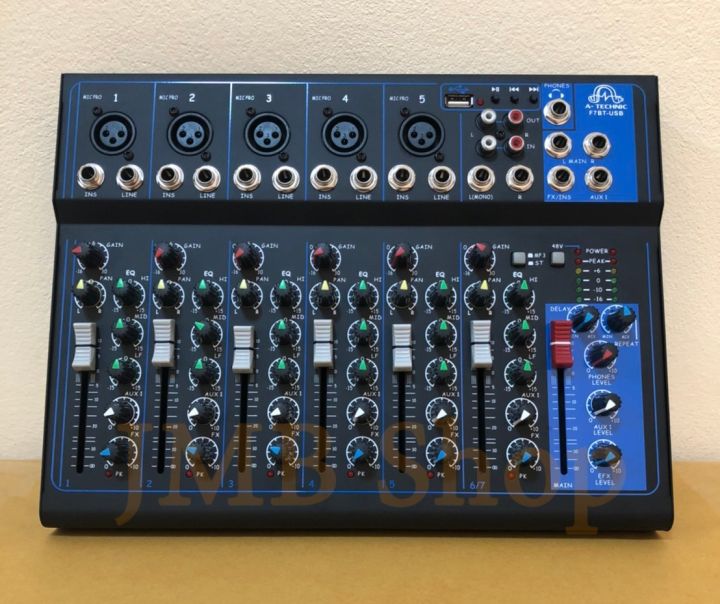 PR มิกซ์เซอร์ 7 แชลแนล สเตอริโอมิกเซอร์ 7 ช่อง USB ฺBLUETOOTH รุ่น A ...
