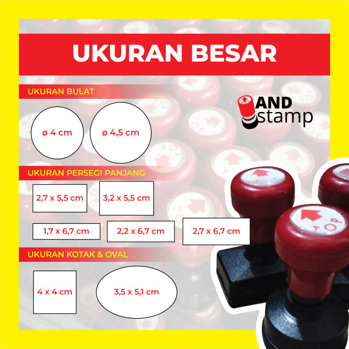 STEMPEL FLASH UKURAN BESAR, STEMPEL CUSTOM, STEMPEL OTOMATIS, STEMPEL TTD COD!!! | Lazada Indonesia