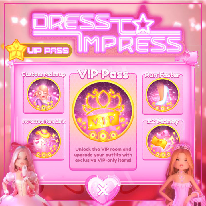Dress to Impress VIP Pass DTI Vip Gamecards COD Available | Lazada PH