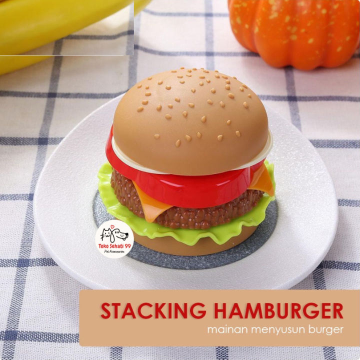 Mainan Anak Murah Stacking Hamburger Menyusun Burger | Lazada Indonesia