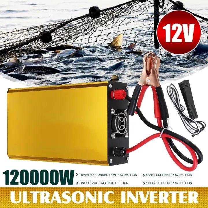 DC12V 120000W Ultrasonic Inverter Electro Fisher Fish Shocker Stunner ...