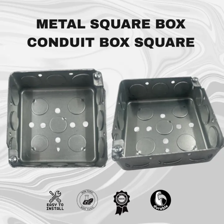 Utility Box Metal – Rectangular, Octagonal, Square Conduit Box for Electrical Wiring | Lazada PH