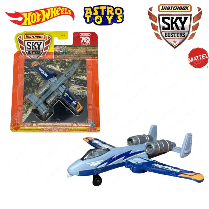 Matchbox Sky Busters Diecast Metal Pesawat Jet Tempur A-10A Thunderbolt ...