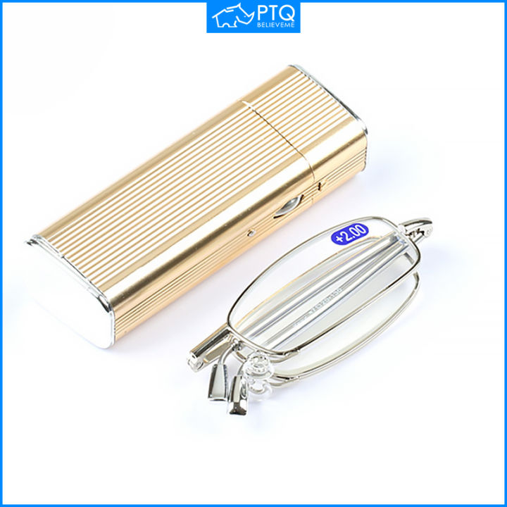 PTQ Presbyopic Glasses Folding Telescopic Spring Legs Lighter Glass ...
