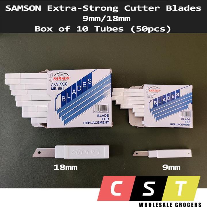 Samson Extra Strong Cutter Blade Refill 9mm /18mm (Box of 50pcs) | Lazada