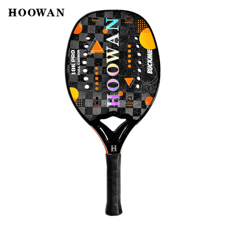L079 HOOWAN BUCKMIE Beach Tennis Racket T700 Raw Carbon Fiber High-Grit ...