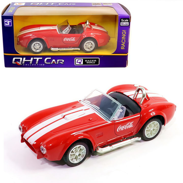 Coca-cola Shelby Cobra sports car model, metal car model | Lazada