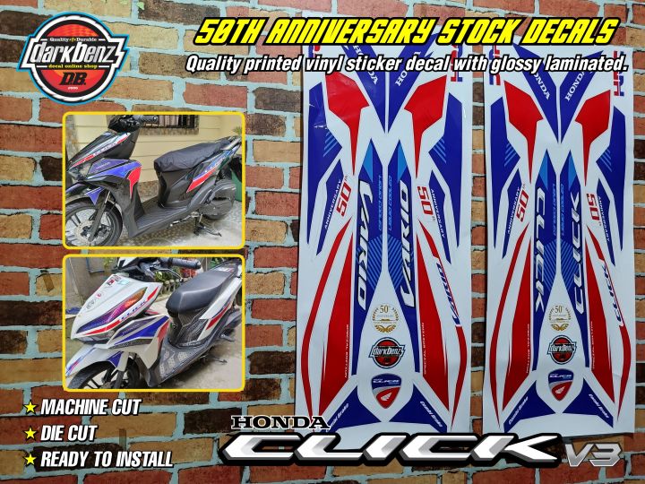 Honda Click 125 Version 3 New 50th Stock Design - Premium Quality ...