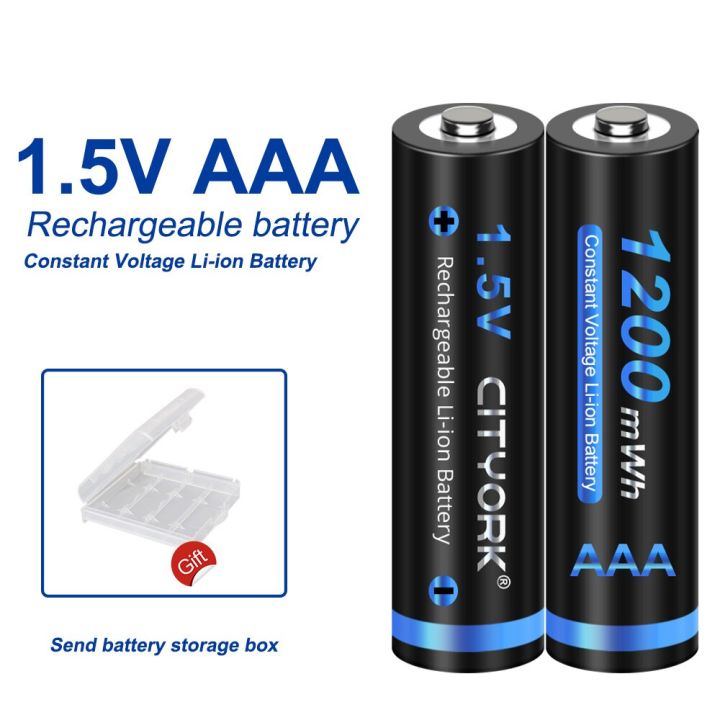 AAA 1.5V Lithium Liion Rechargeable Batttery 1200mWh For Remote Control ...
