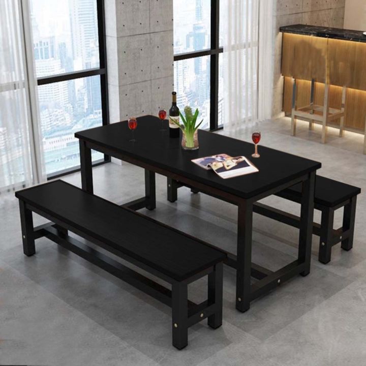 KRUZO Valencia Modern Dining Table with Two Benches | Lazada PH
