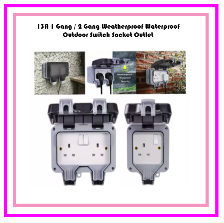 Heavy Duty IP66 13A 1Gang 2Gang Weatherproof Waterproof Outdoor Switch ...