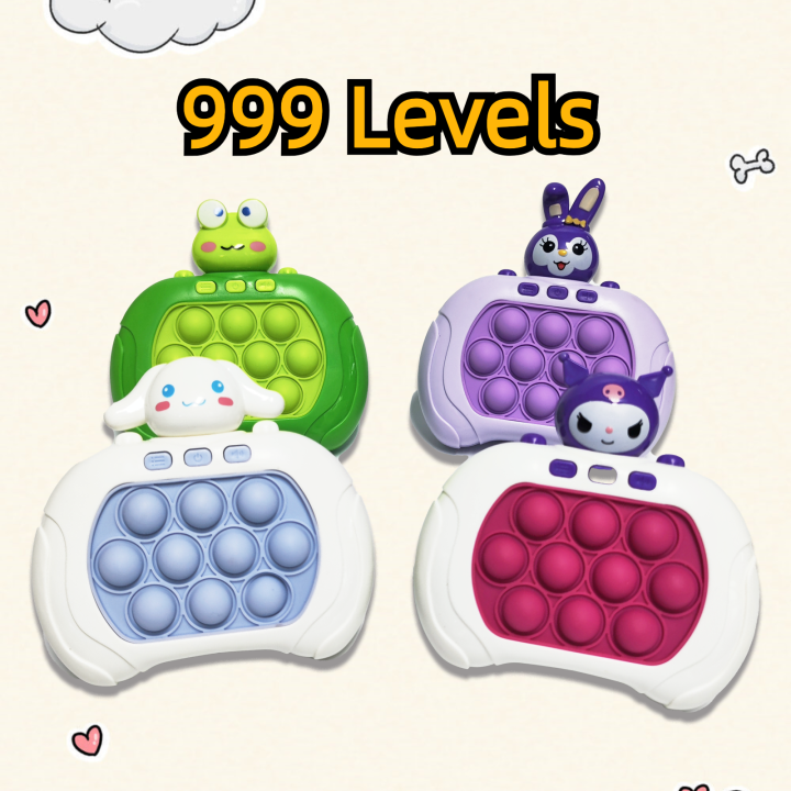 【999 Level】 Cartoon Cute Pop it Electronic Quick Push Game Machine ...